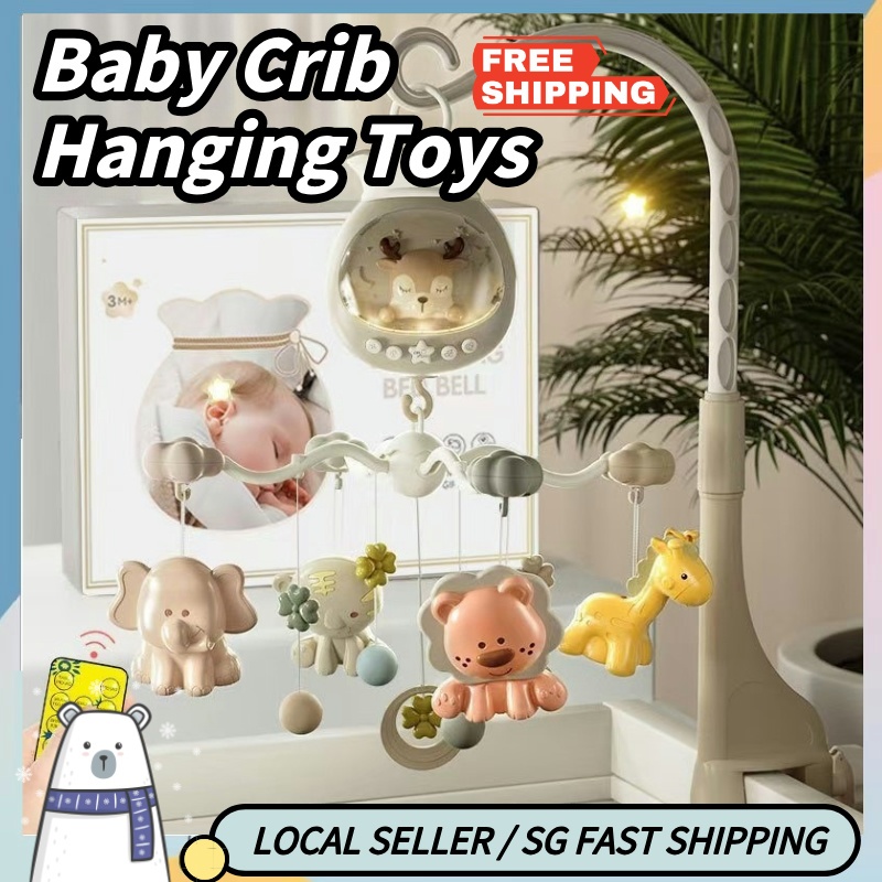 SG Stock Baby Crib Hanging Toys/Baby Bed Bell Rotating and Glowing Baby ...