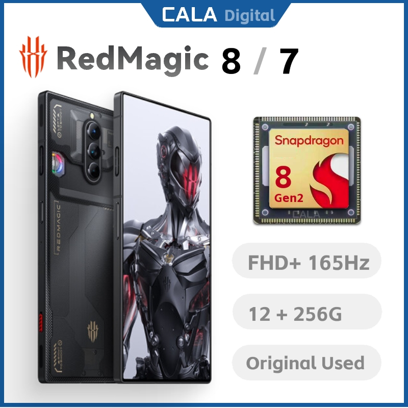 Good condition Used Red Magic 8 pro/7/7S Snapdragon8 Gen 1/2/865/888 Gaming Phone 6.65" FHD ...