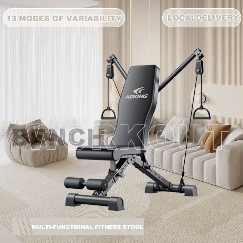 Foldable Workout Home Gym Chair C Dumbbell Best Selg Sit Up Squat Rack ...