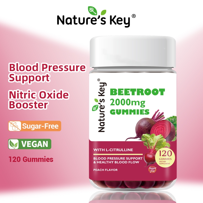 Nature's Key Beetroot Gummies Sugar-Free Blood Circulation Supplement ...