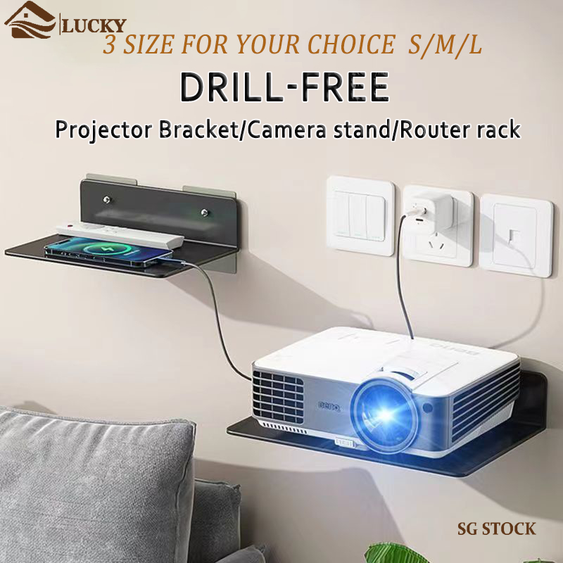 [SG Stock]Drill-Free Projector Bracket Camera Stand WIFI Router Holder ...