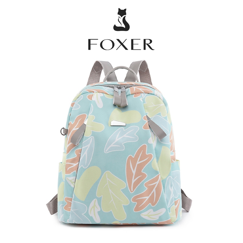 FOXER Textile Backpack Simple Leisure Large Capacity Ladies Travel ...
