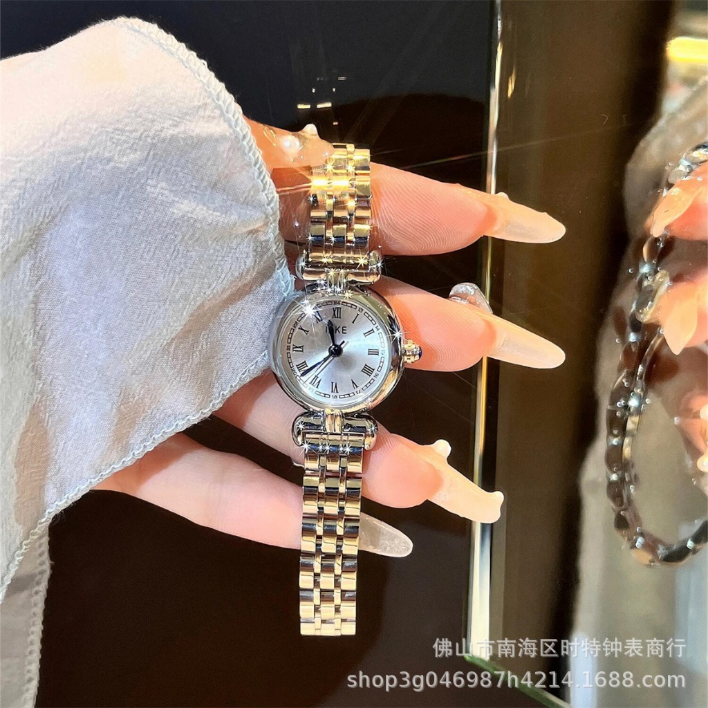IEKE new Roman small gold watch retro simple ladies light luxury niche ...