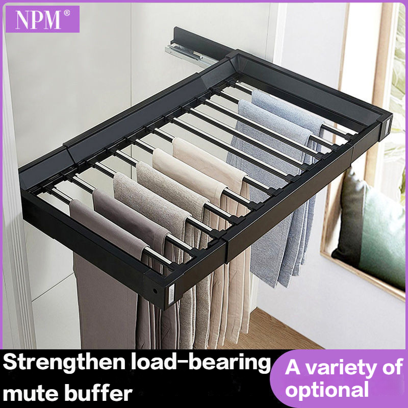 Wardrobe Pants Rack Retractable Multi-Functional Home Cabinet Pants ...