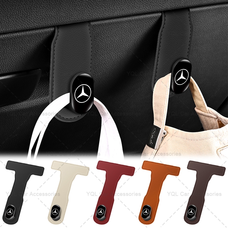Car Passenger Seat Hook Foldable Leather Car Organizing Hidden Hook for ...