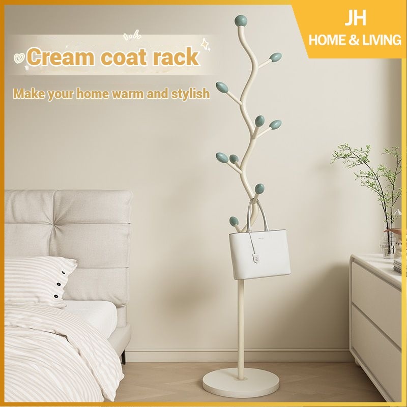 Pillar Coat Rack clothing Rack Tree Light Luxury Cream Style Home Floor ...