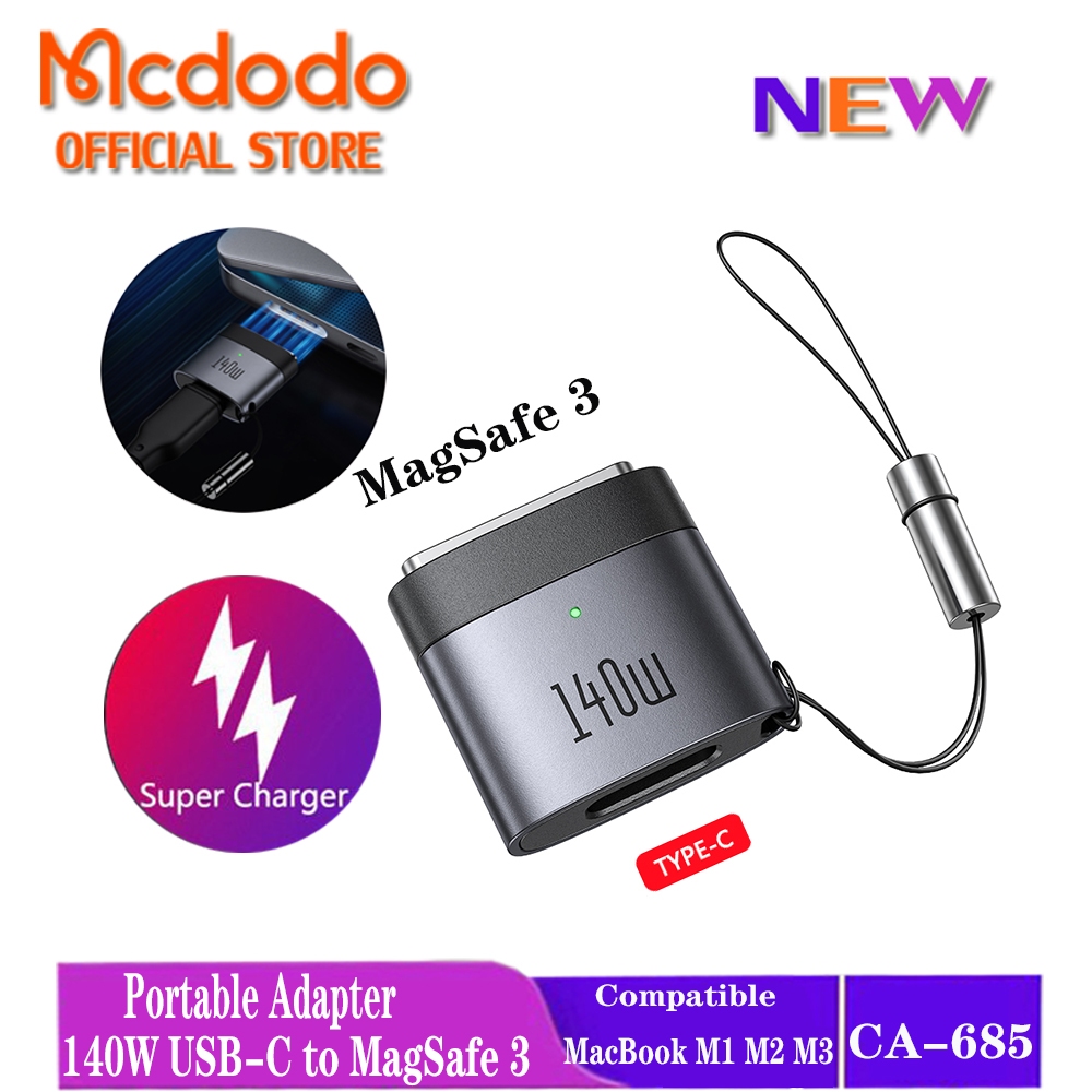 Mcdodo 140W USB-C to MagSafe 3 Portable Adapter For MacBook Air/Pro M1 ...