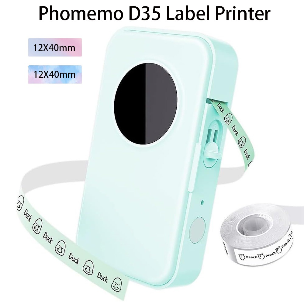 homemo Label Maker Machine with Tape, D35 Portable Bluetooth Handheld ...