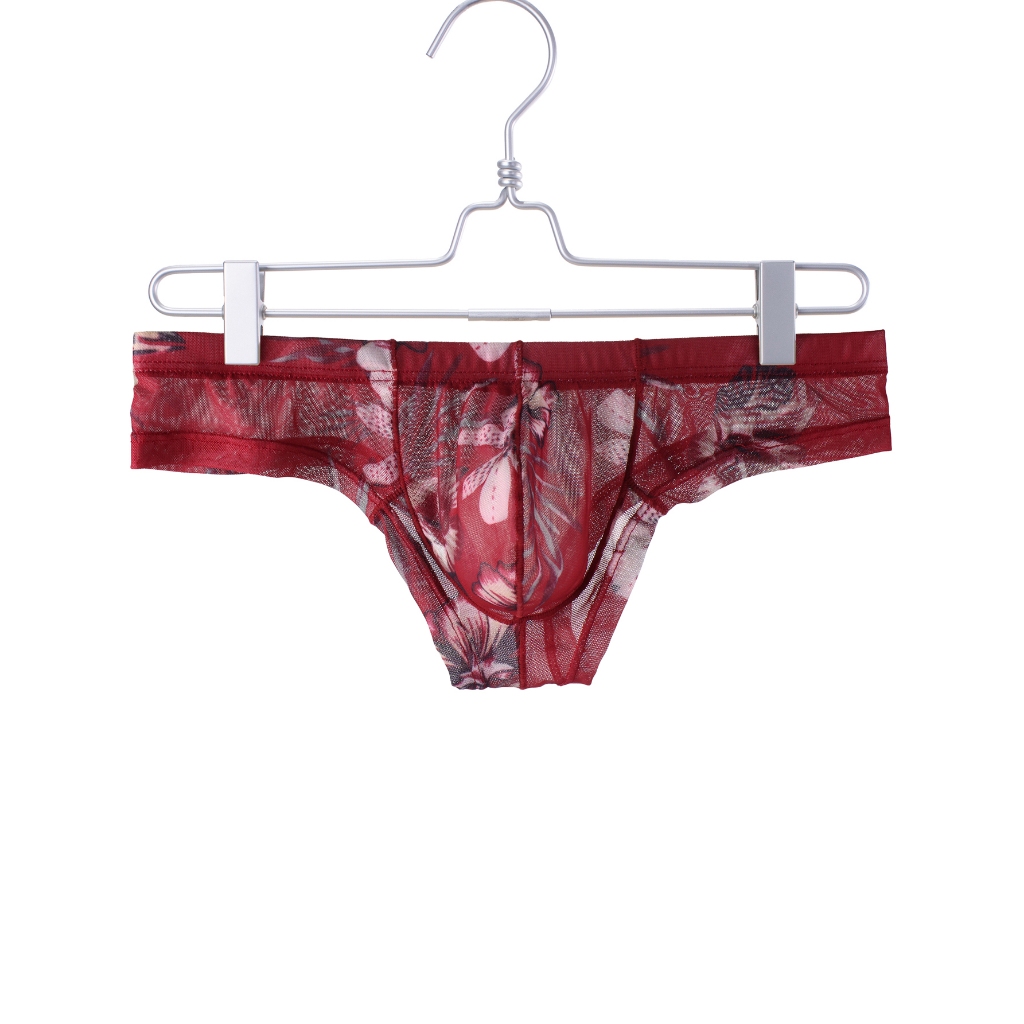 Underwear Men Bulge Low Waist Briefs Bikini Triangle Rib Fabric ...