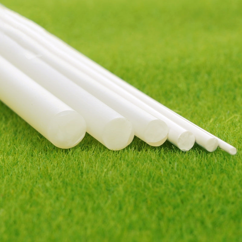 1/5/25/50PCS 0.5 to 15mm x250mm White ABS Styrene Plastic Round Bar ...