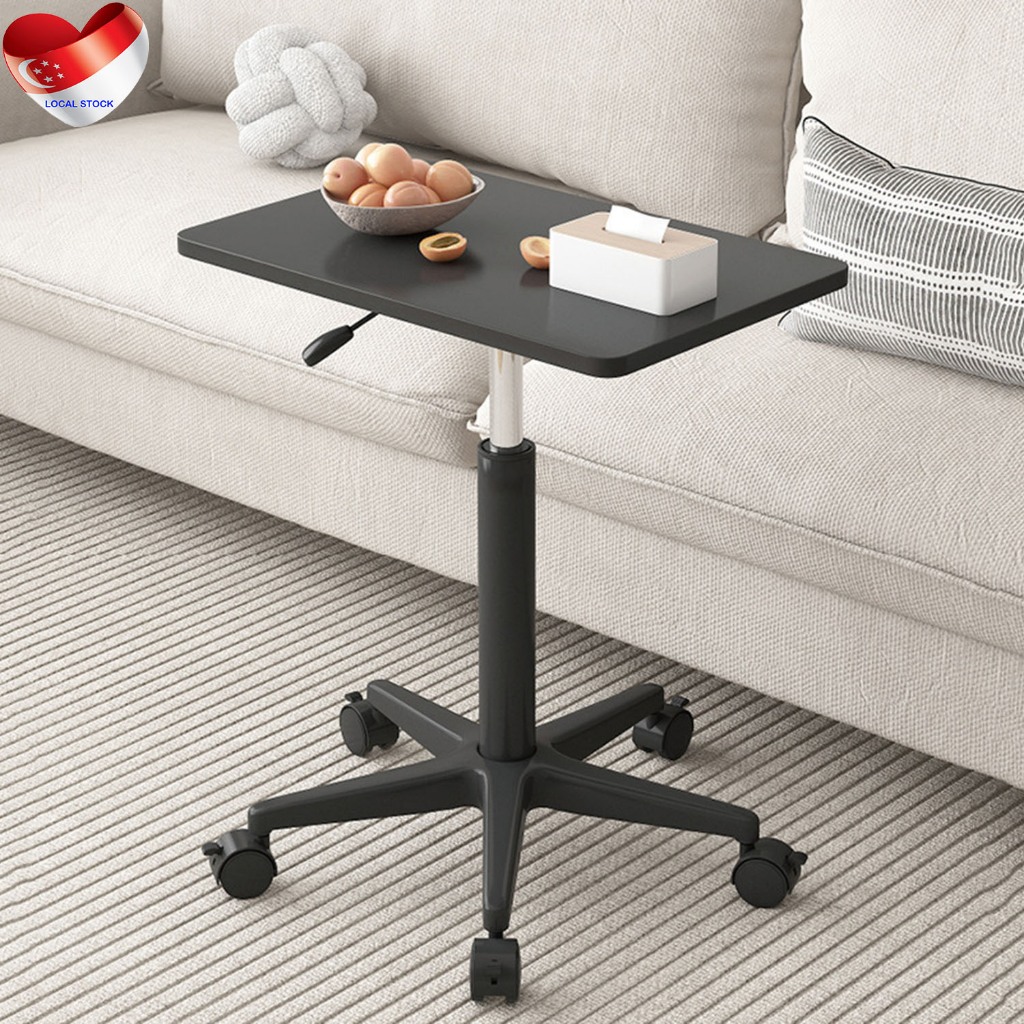 Adjustable Height Side Table Standing Laptop Bedside Table Study with ...