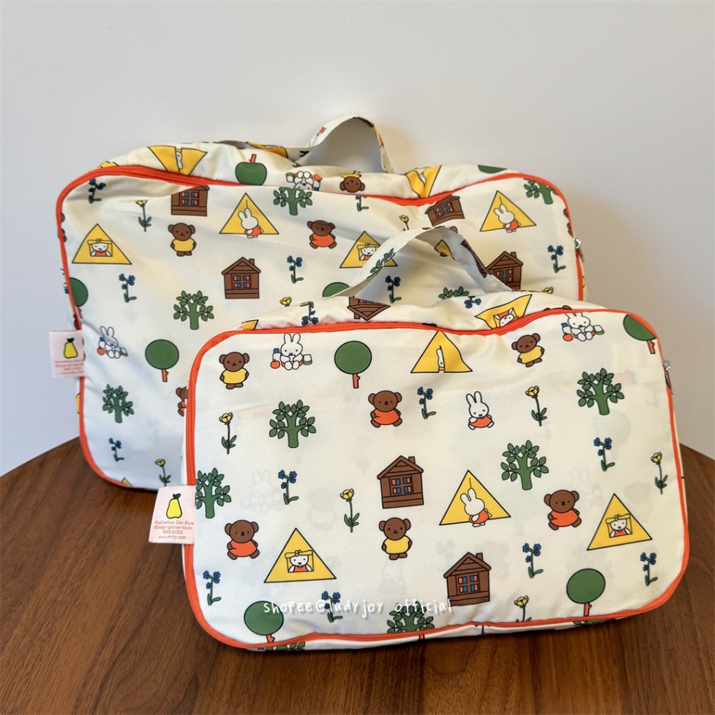 Japanese Miffy Rabbit Printed Luggage Bag Travel Business Trip Clothing ...