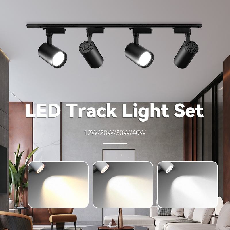 Led Track Light 220V COB Spot Track Led Rail Lighting System 12W 20W ...