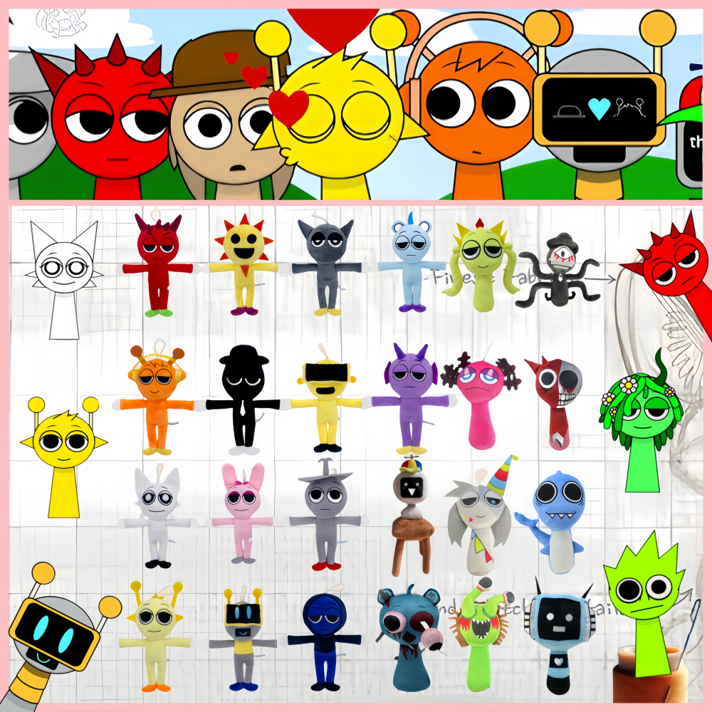 NEW Sprunki Plush Toy Sprunki Incredibox Plushie Doll Sprunki Figure ...