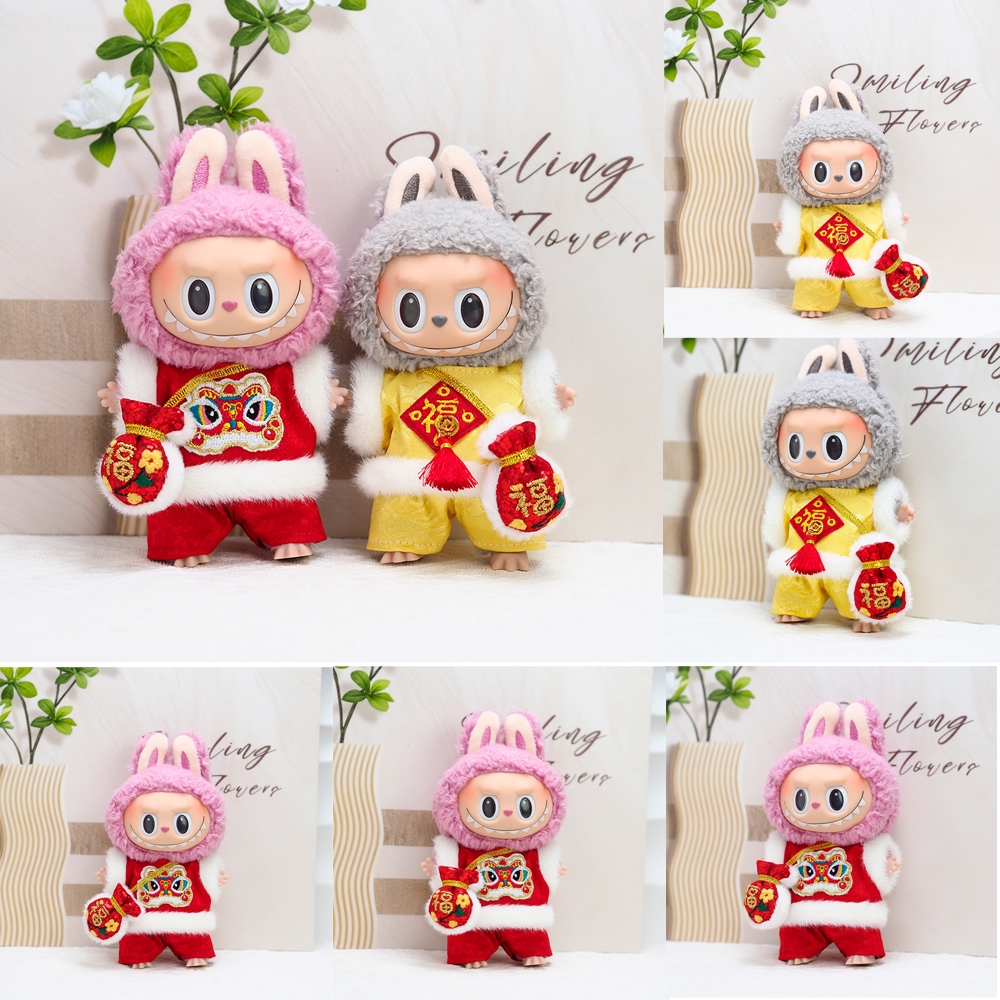 Labubu doll clothes, festive New Year clothes, 3-piece set, clothes ...