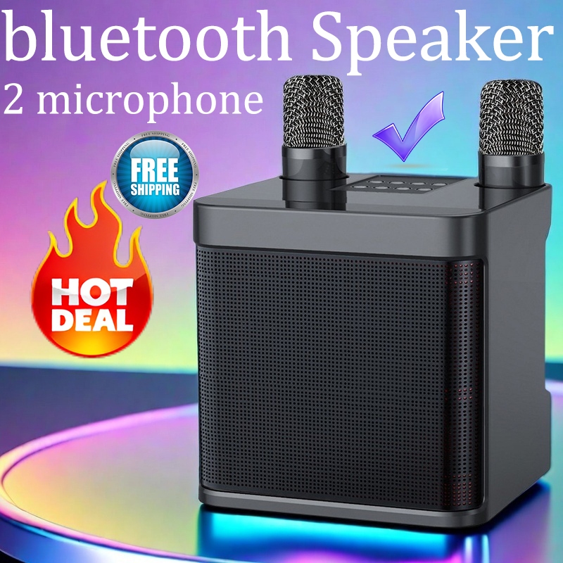 Wireless Karaoke Microphone Portable Bluetooth Speaker KTV Set System ...