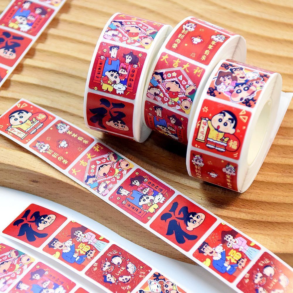 ☆500 Sheets/Set☆Crayon Shin-Chan Spring Festival Limited Stickers Roll ...