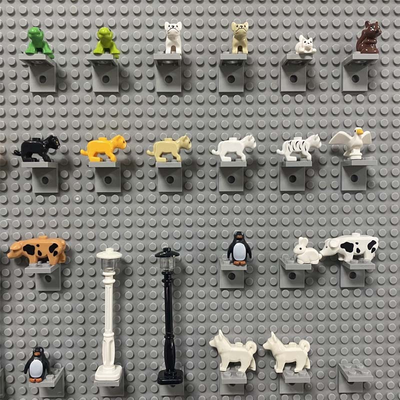50pcs Figures Stand Base Plate 2X2 Dots Holder Wall Display DIY MOC ...