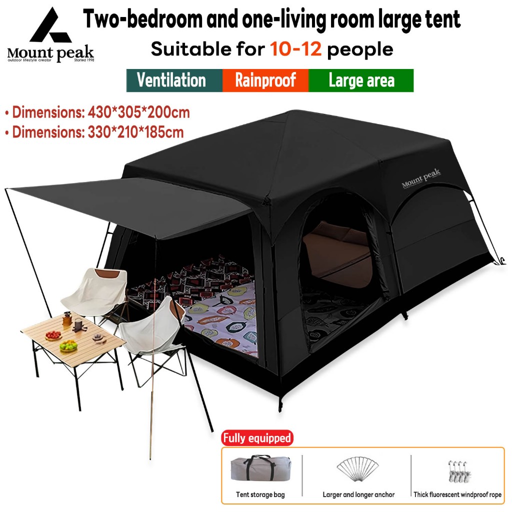 SG ⚡️Ready stock⚡️Mount peak Khemah camping tent besar waterproof Kemah ...