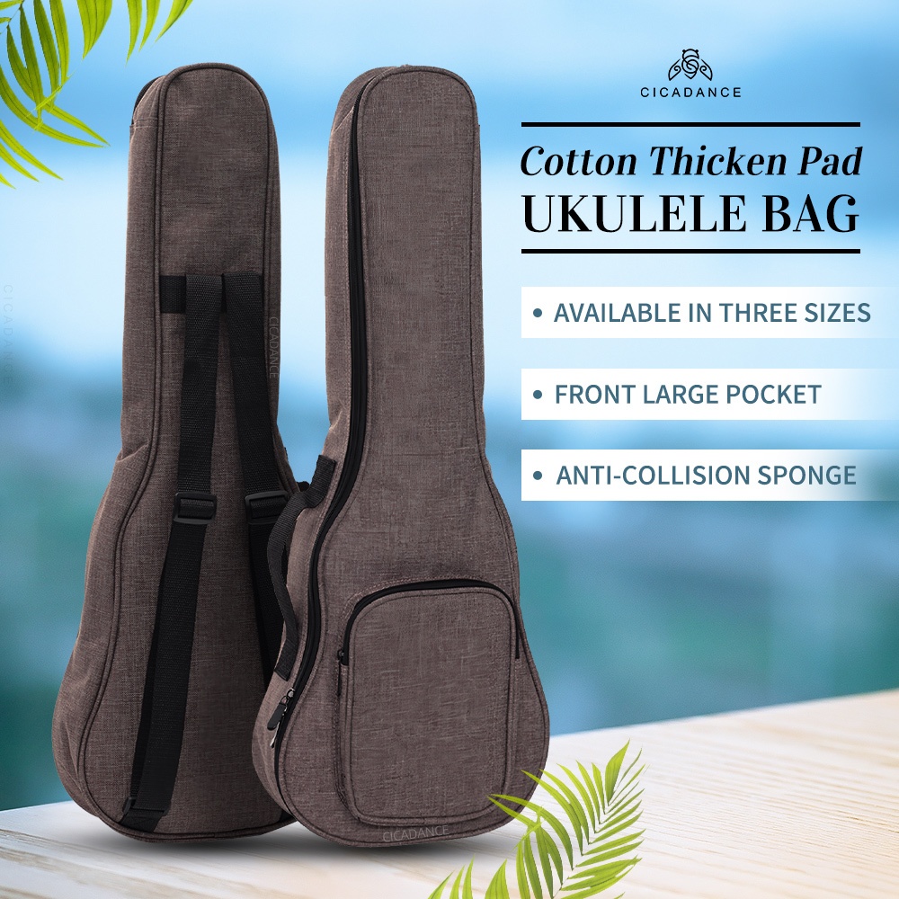 Ukulele Bag 10mm Thick/Waterproof Adjustable Double Straps 21 Soprano ...