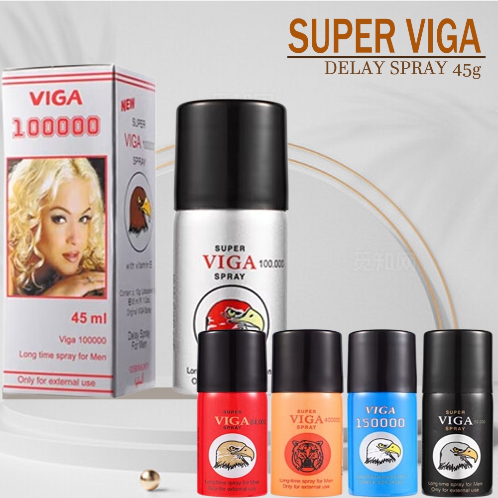 SG Stock VIGA 50000 with Vitamin E Delay Spray 45ml Long time delay ...