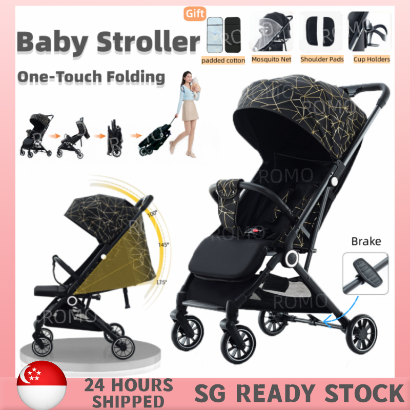 【🇸🇬 READY STOCK】Baby Portable Travel Stroller One-Hand Folding Baby ...