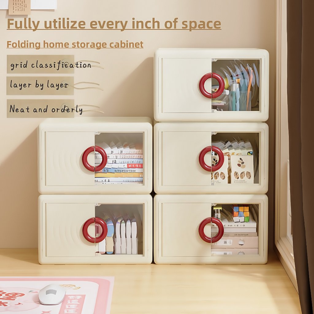 Folding Storage Box Open Storage Box Stackable Storage Box Household ...