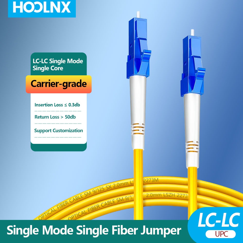 HOOLNX OS2 LC To LC UPC Single Mode Single Fiber Optical Patch Cable, 2.0mm LSZH Material ...
