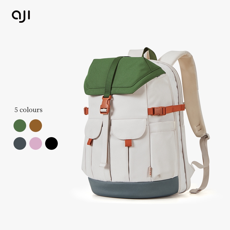 Aji Laptop Backpack Contrast Color Waterproof Outdoor Hiking Backpack ...