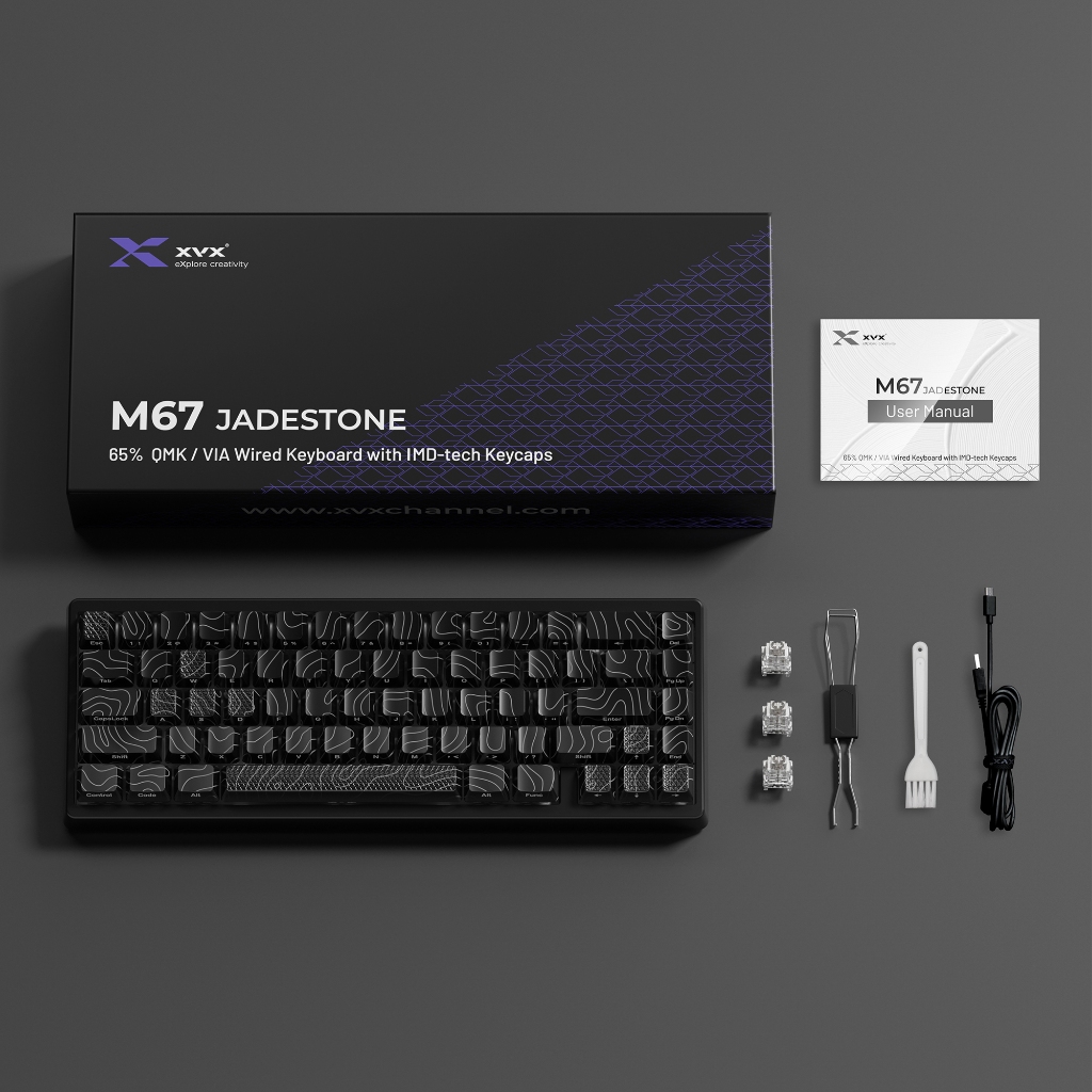 XVX M67 JadeStone Mechanical Keyboard With IMD-Tech Keycaps Add ...