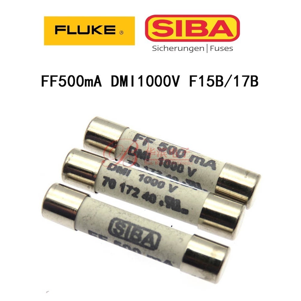 Fluke 15B 17B 18B Multimeter Fuse SIBA 10A FF500mA 1,000V 7017240 Dmi ...