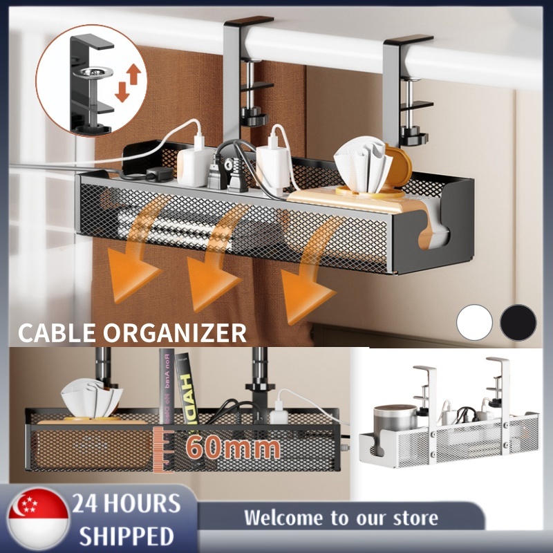 【SG READY STOCK】No-Punching Under Desk Plug Board /Cable Organizer ...