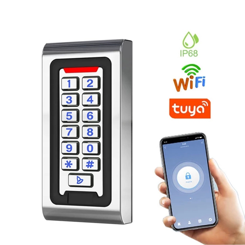 Waterproof WiFi Tuya App Smart Door Lock RFID Card Access Controller ...