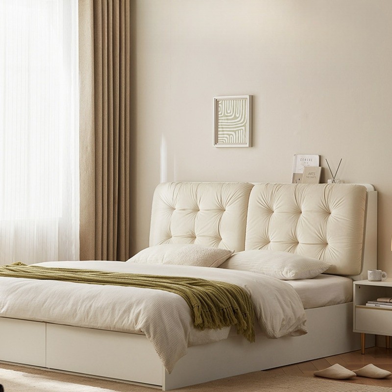 JAQ Bed Frame Home Double Master Bedroom With Storage Space Small-sized ...