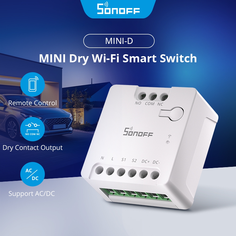 SONOFF MINI-D WiFi Smart Switch Dry Contact Relay Matter ESP32 Chip AC ...