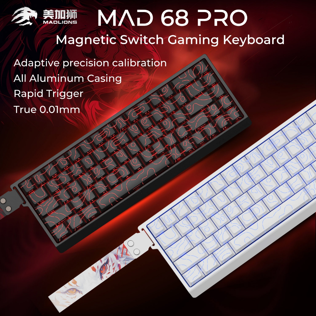 MADLIONS MAD 68 PRO Magnetic Switch Gaming Keyboard, All Aluminium ...