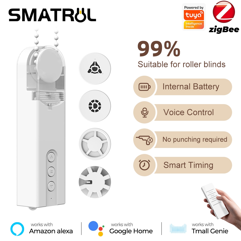 SMATRUL Zigbee Tuya Curtain Motor Smart Roller Shutter Motor Curtain ...