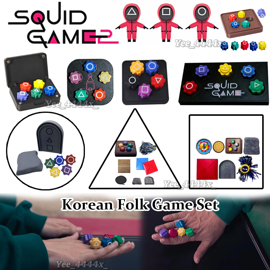 Squid Game 2 Korean Folk Game Set | Gonggi Korean Jack Stone Game Set ...