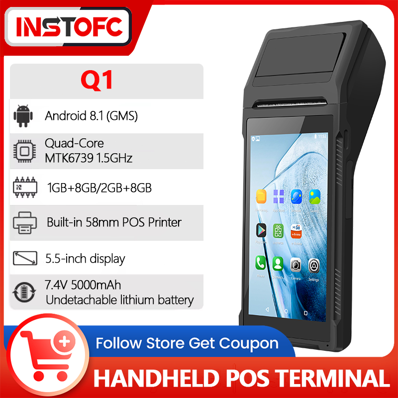 Handheld PDA POS Android 8.1 Portable 58mm Receipt Thermal Printer Terminal | Shopee Singapore