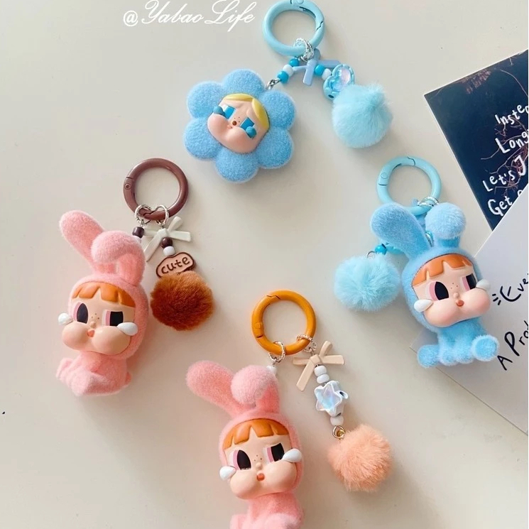 Mini Crybaby phone strap Creative bag Charm keychain Mini Plush cry ...