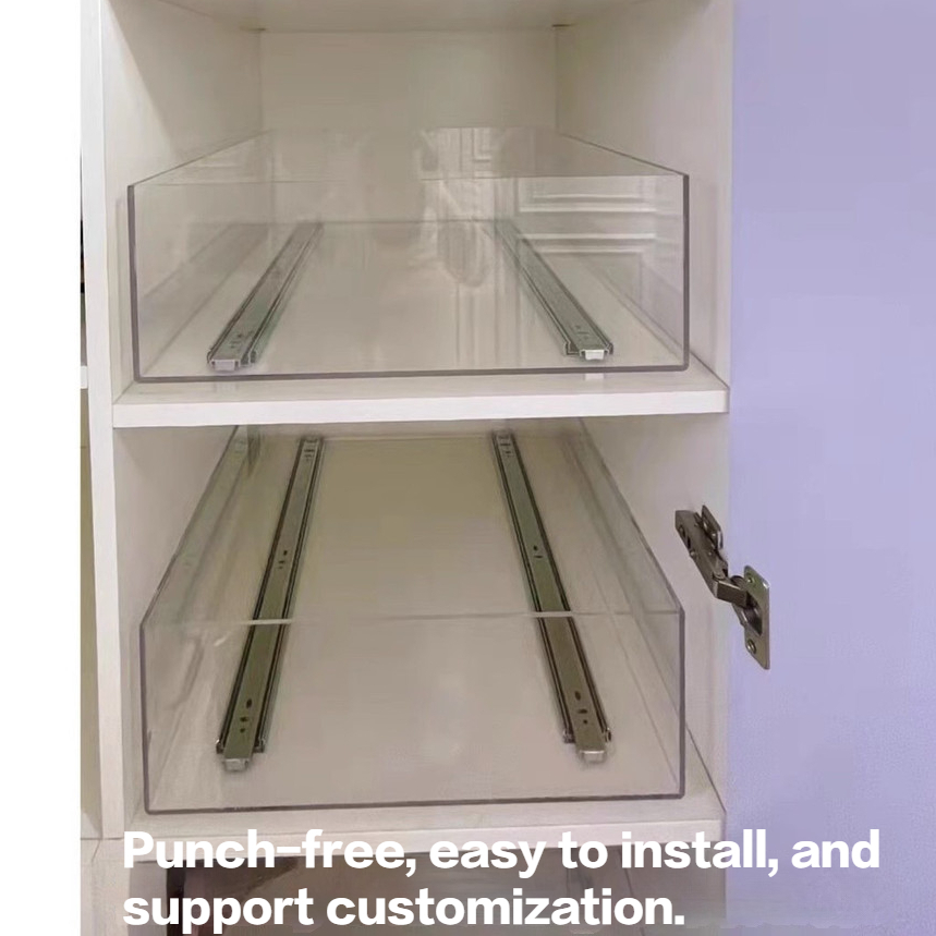 Acrylic Slide Drawer Customized Cabinet Storage Tray Washing Machine ...
