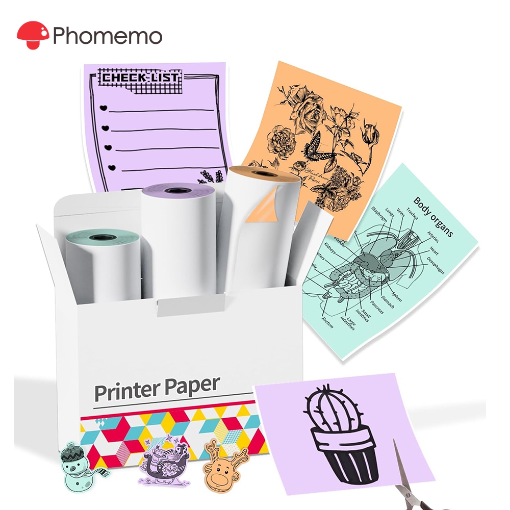 Phomemo 50mm Color Continuous Label Sticker For T02 M02 M02 M03 M04S ...