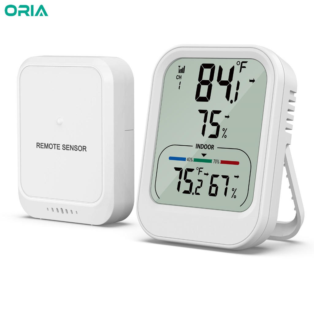 ORIA Wireless Digital Thermometer Hygrometer Temperature Humidity ...
