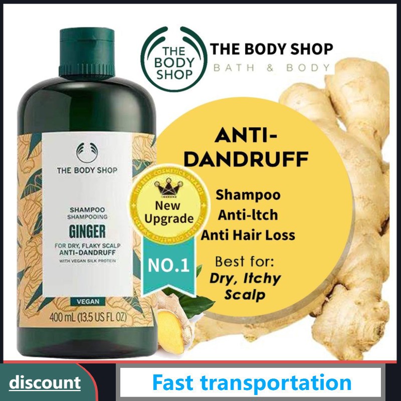 The Body Shop Ginger Anti-Dandruff Shampoo Hair Loss Scalp Hydrating Fluffy Oil Control 400ml ...