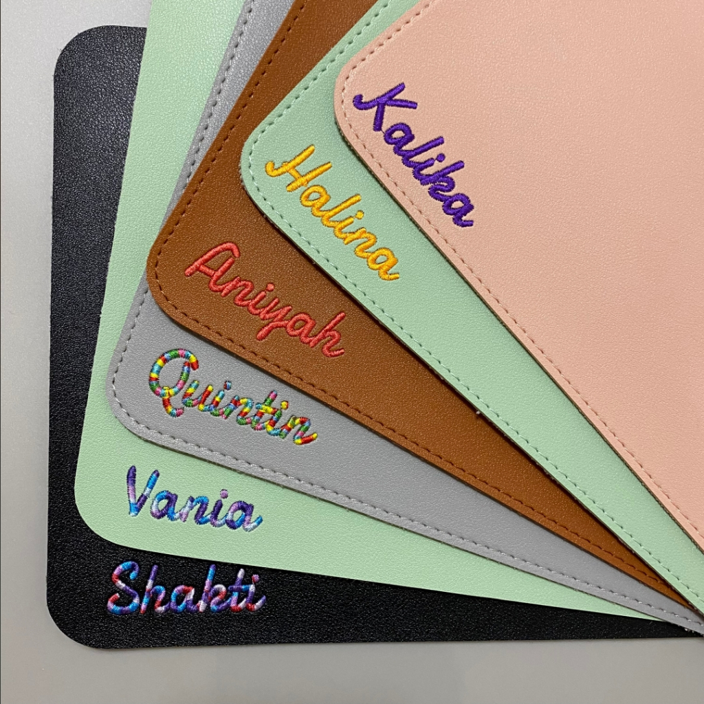 Embroidered Name PU Mouse Pad Student Gift/Teacher Gift/Colleague Gift ...