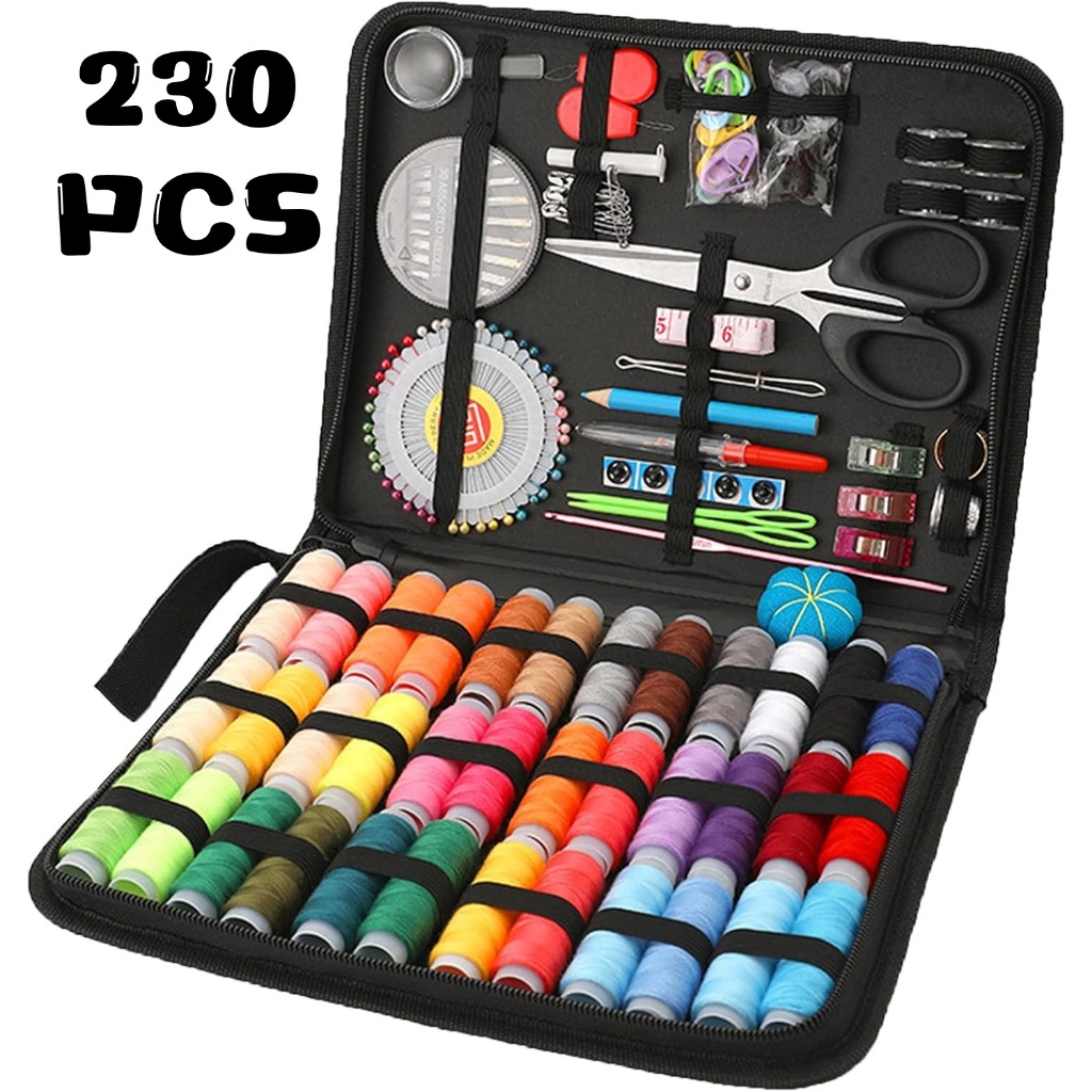 Large Sewing KIT - 230 PCS Premium Sewing Supplies - Sewing Kit with ...