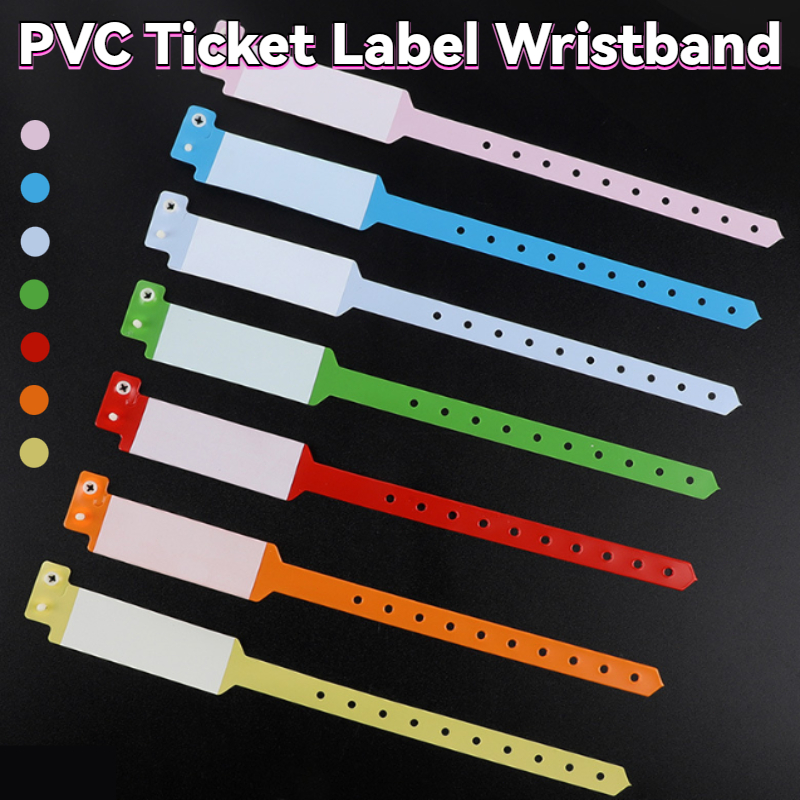 【SG】50pcs/pack Disposable PVC Identification Wristbands Hand-Writable ...