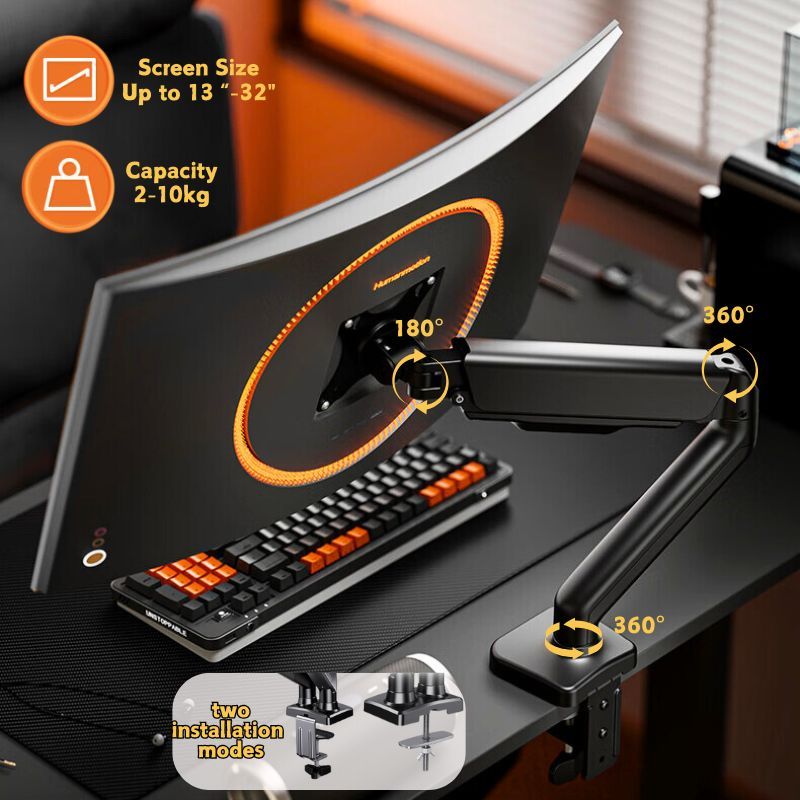 Computer Monitor Bracket Adjustable Monitor Arm Computer Stand ...