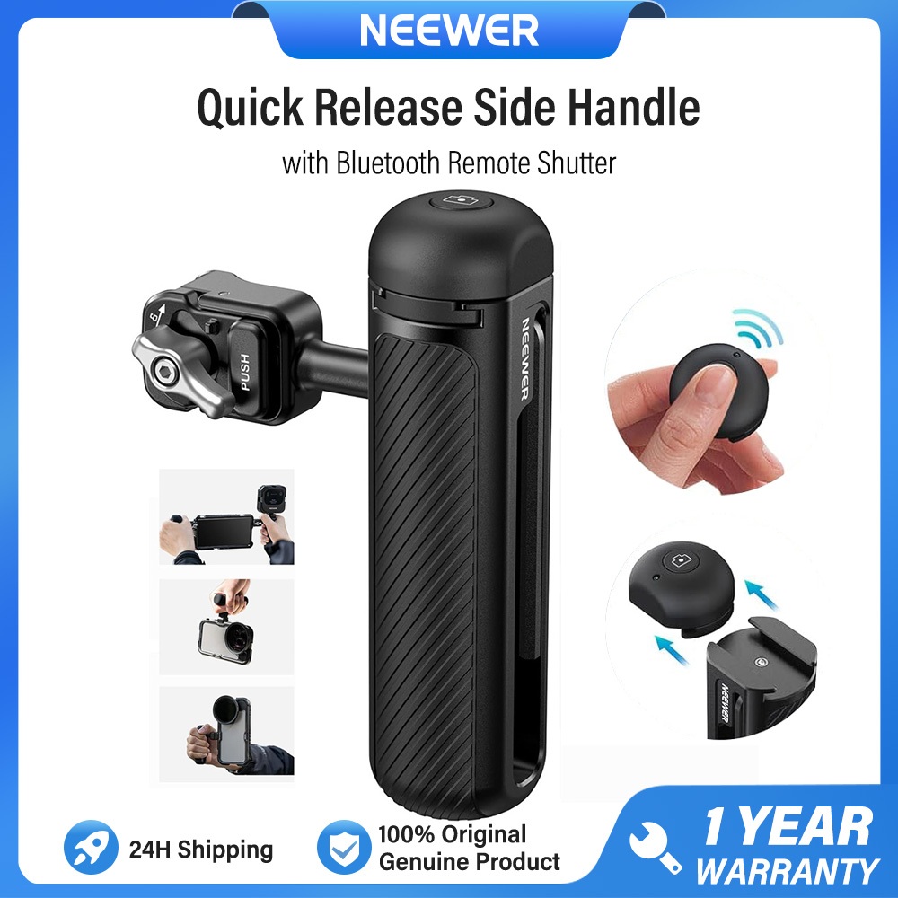 NEEWER PA005E Quick Release Bluetooth Shutter Side Handle | Shopee ...