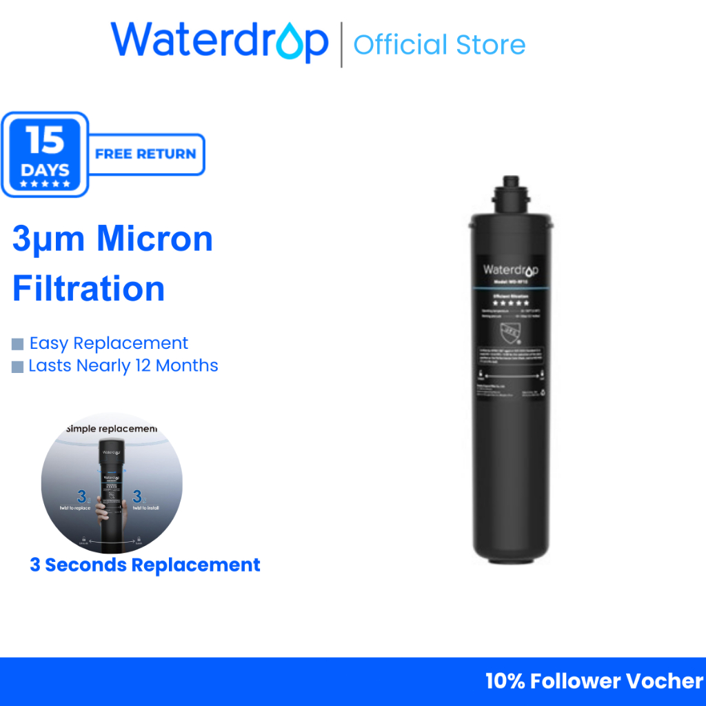 Waterdrop RF15 Replacement Filter Cartridge For 15UA/15UB/15UC Under ...
